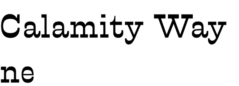 Calamity Wayne in use - Fonts In Use