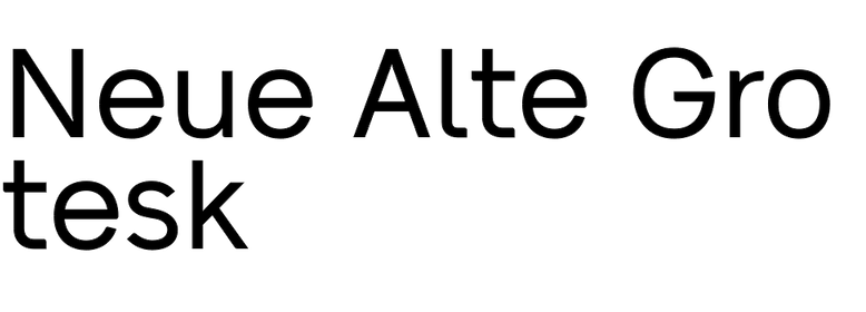 Neue Alte Grotesk in use - Fonts In Use