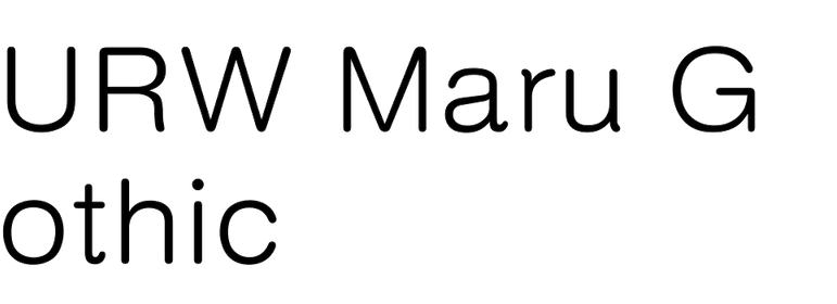 URW Maru Gothic in use - Fonts In Use