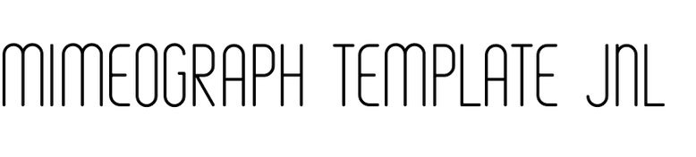 Mimeograph Template JNL in use - Fonts In Use