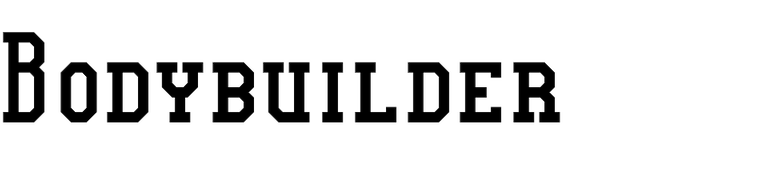 Bodybuilder in use - Fonts In Use