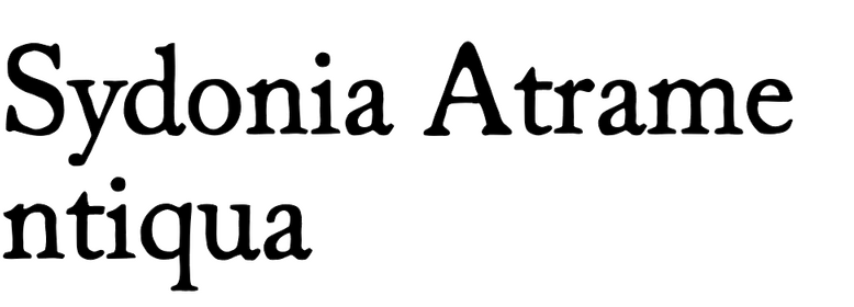 Sydonia Atramentiqua in use - Fonts In Use