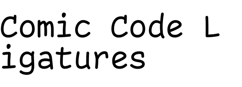 Comic Code Ligatures in use - Fonts In Use