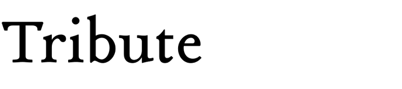Tribute in use - Fonts In Use