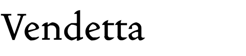 Vendetta in use - Fonts In Use