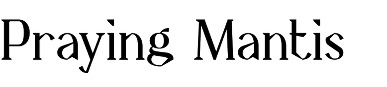 Praying Mantis in use - Fonts In Use