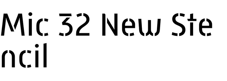 Mic 32 New Stencil in use - Fonts In Use