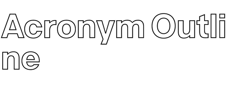 Acronym Outline in use - Fonts In Use