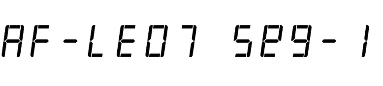AF-LED7 Seg-1 in use - Fonts In Use