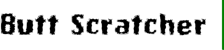 Butt Scratcher in use - Fonts In Use