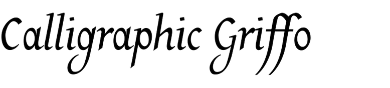 Calligraphic Griffo in use - Fonts In Use