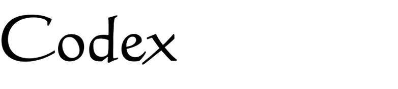 Codex in use - Fonts In Use