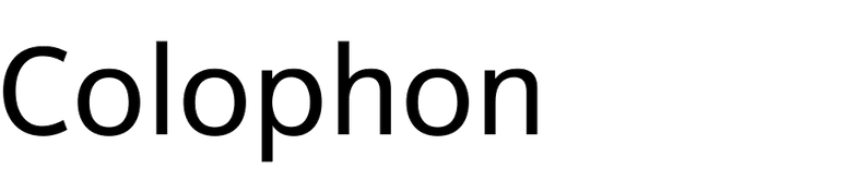 Colophon in use - Fonts In Use