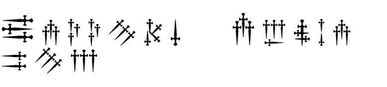 Daggers Alphabet in use - Fonts In Use