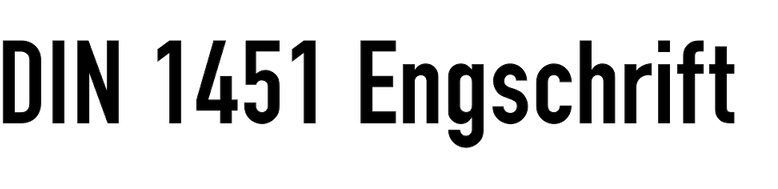 DIN 1451 Engschrift in use - Fonts In Use
