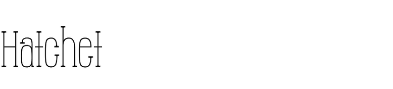 Hatchet in use - Fonts In Use