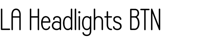 LA Headlights BTN in use - Fonts In Use