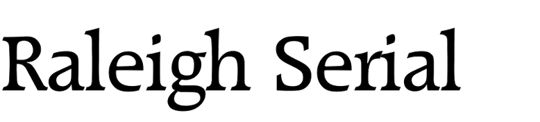 Raleigh Serial in use - Fonts In Use