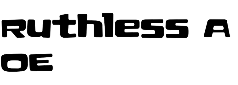 Ruthless AOE in use - Fonts In Use