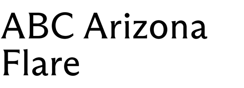ABC Arizona Flare in use - Fonts In Use