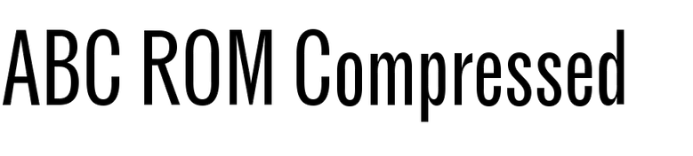 ABC ROM Compressed in use - Fonts In Use