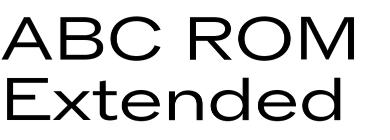 ABC ROM Extended in use - Fonts In Use