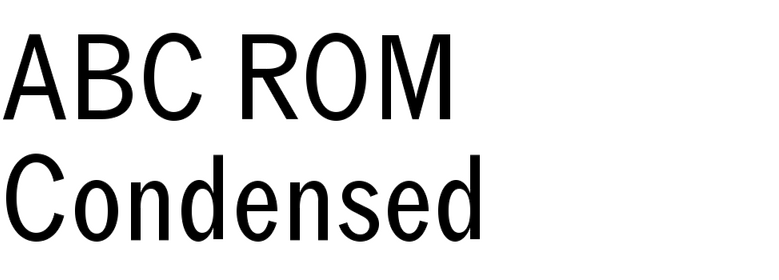 ABC ROM Condensed in use - Fonts In Use