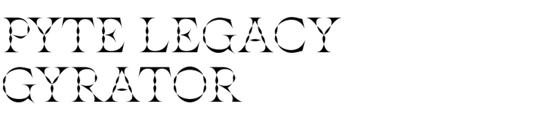 Pyte Legacy Gyrator in use - Fonts In Use