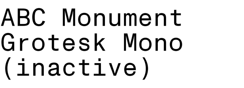 ABC Monument Grotesk Mono (inactive) in use - Fonts In Use