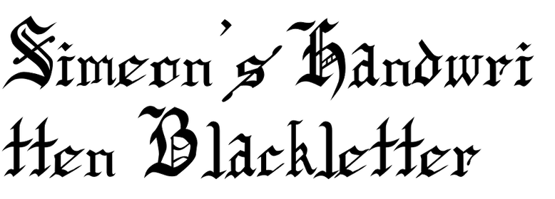 Simeon's Handwritten Blackletter in use - Fonts In Use