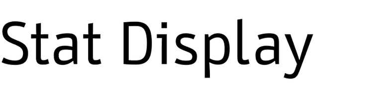 Stat Display in use - Fonts In Use