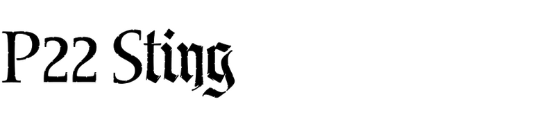 P22 Sting in use - Fonts In Use