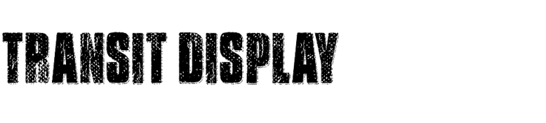 Transit Display in use - Fonts In Use