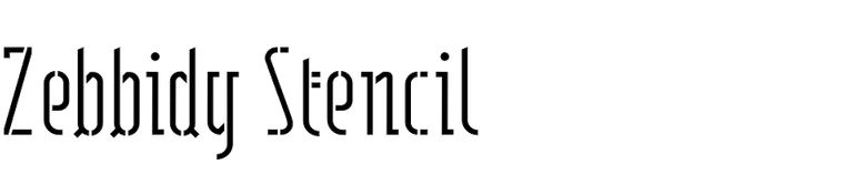 Zebbidy Stencil in use - Fonts In Use