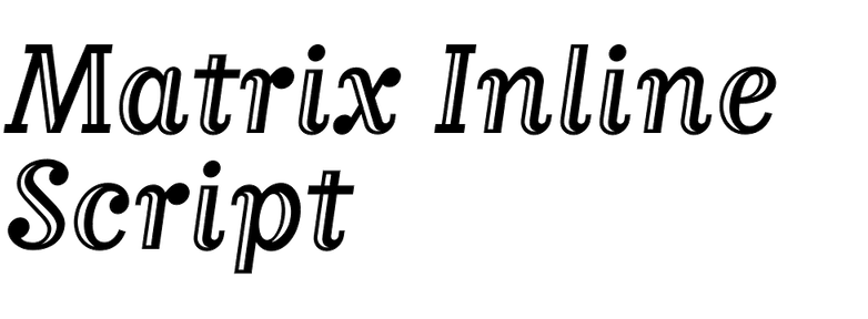 Matrix Inline Script in use - Fonts In Use