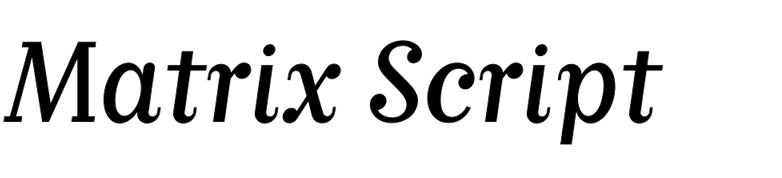 Matrix Script in use - Fonts In Use