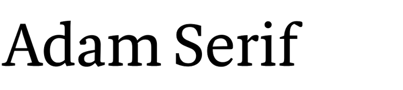 Adam Serif in use - Fonts In Use