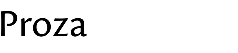 Proza in use - Fonts In Use
