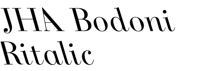 JHA Bodoni Ritalic in use - Fonts In Use