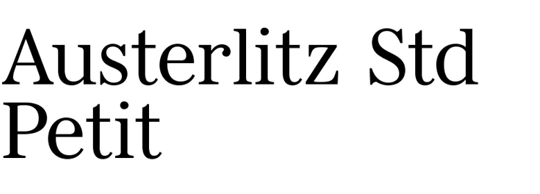 Austerlitz Std Petit in use - Fonts In Use