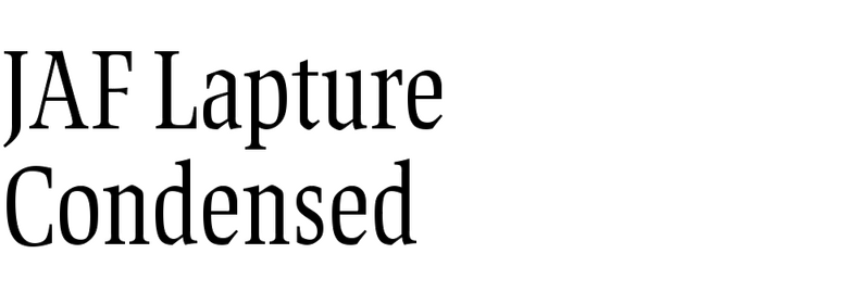 JAF Lapture Condensed in use - Fonts In Use
