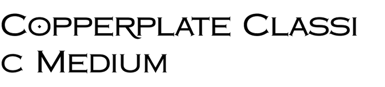Copperplate Classic Medium in use - Fonts In Use