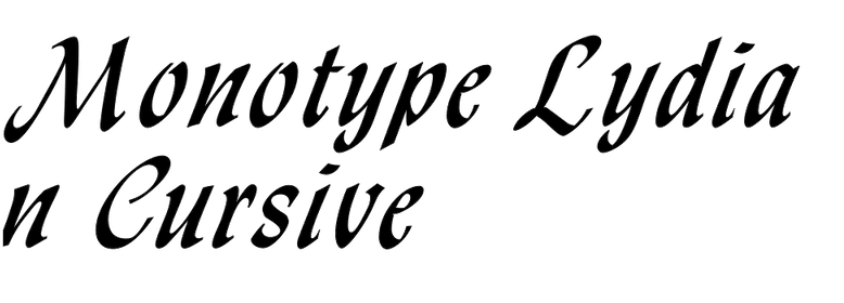 Monotype Lydian Cursive in use - Fonts In Use