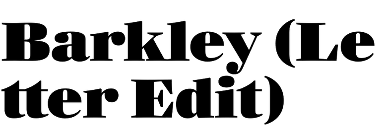 Barkley (Letter Edit) in use - Fonts In Use