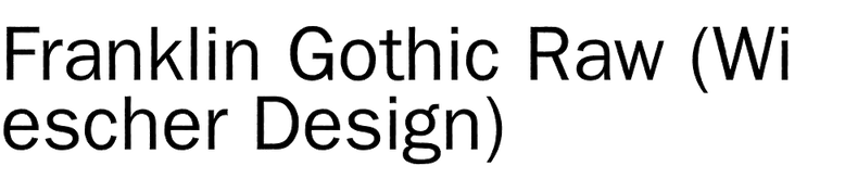 Franklin Gothic Raw (Wiescher Design) in use - Fonts In Use