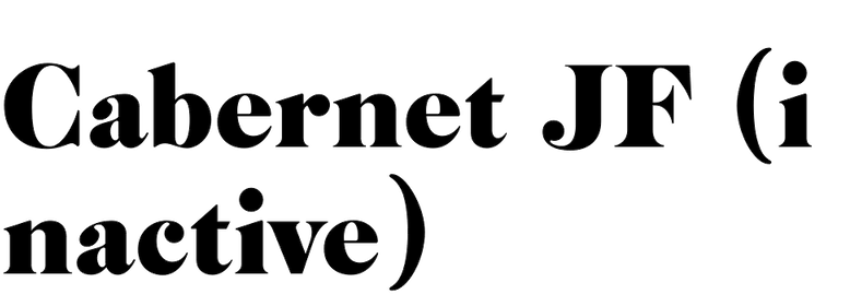 Cabernet JF (inactive) in use - Fonts In Use