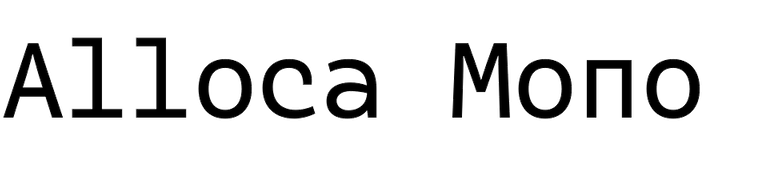Alloca Mono in use - Fonts In Use