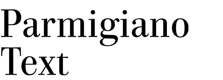 Parmigiano Text in use - Fonts In Use