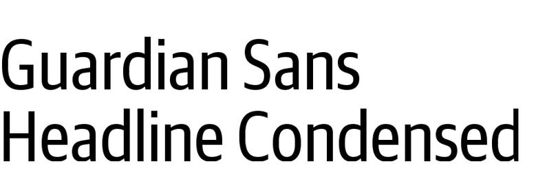 Guardian Sans Headline Condensed in use - Fonts In Use