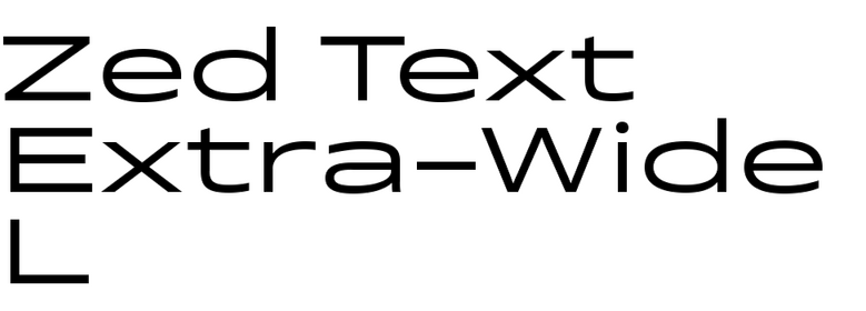 Zed Text Extra-Wide L in use - Fonts In Use